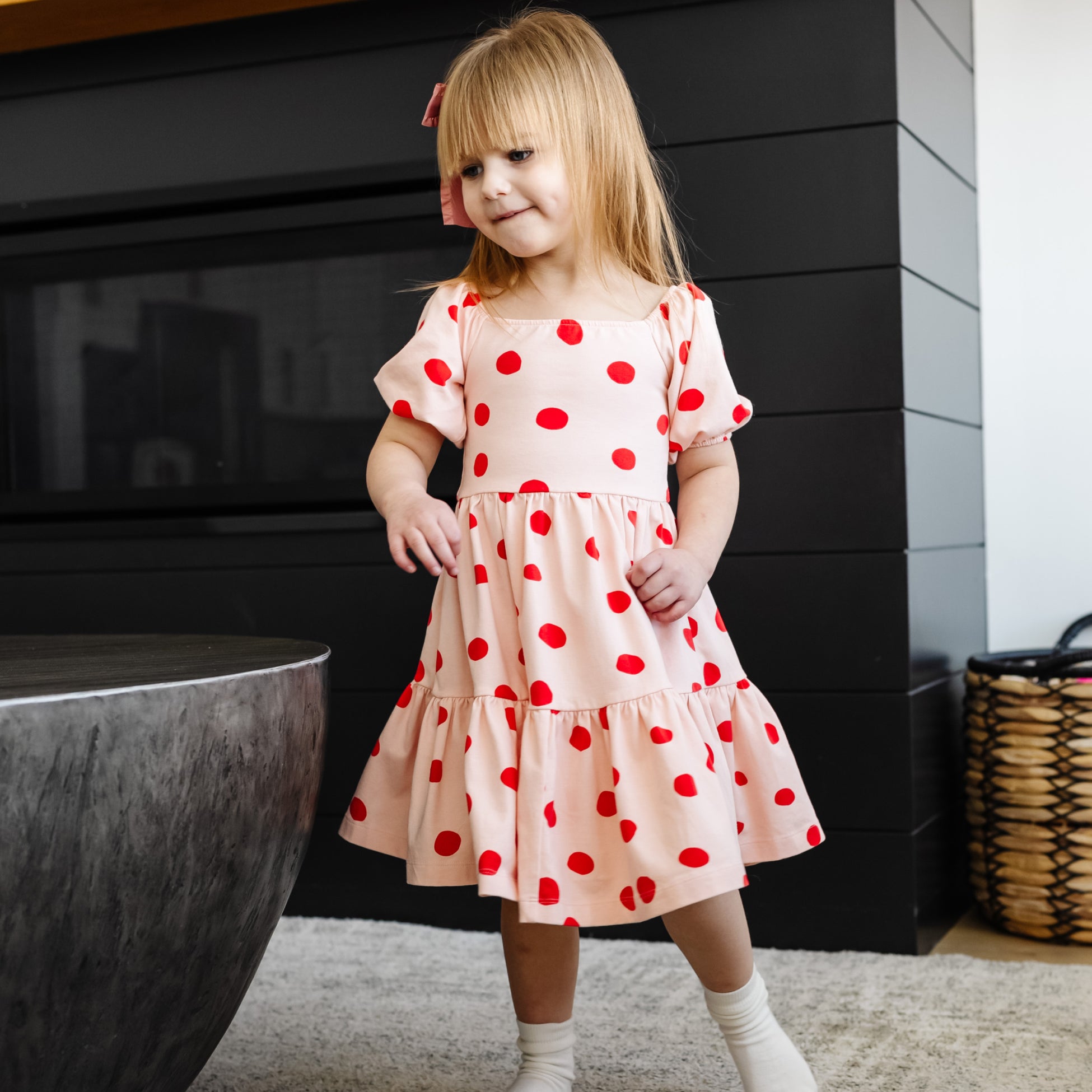 The Juliet Dress in Blush Dot – Alice + Ames