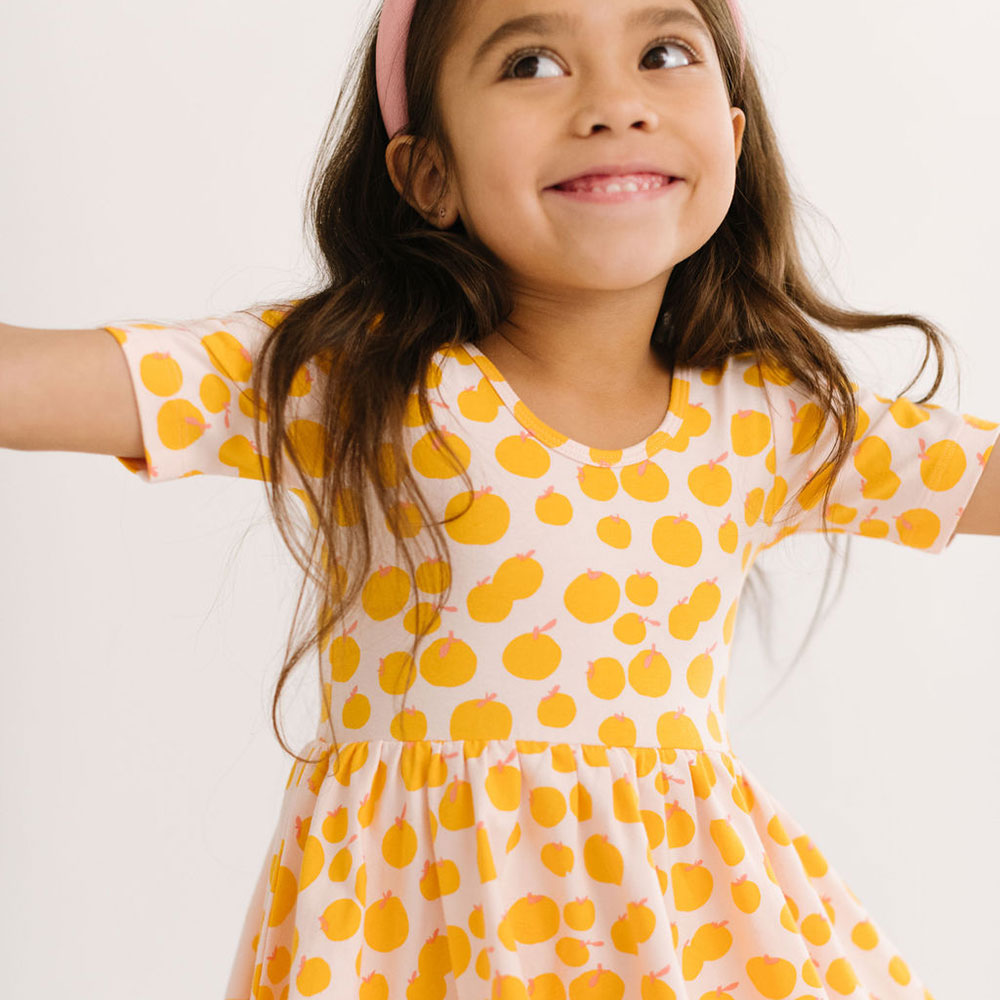 THE SHORT SLEEVE BALLET DRESS IN SWEET CITRUS – Alice + Ames